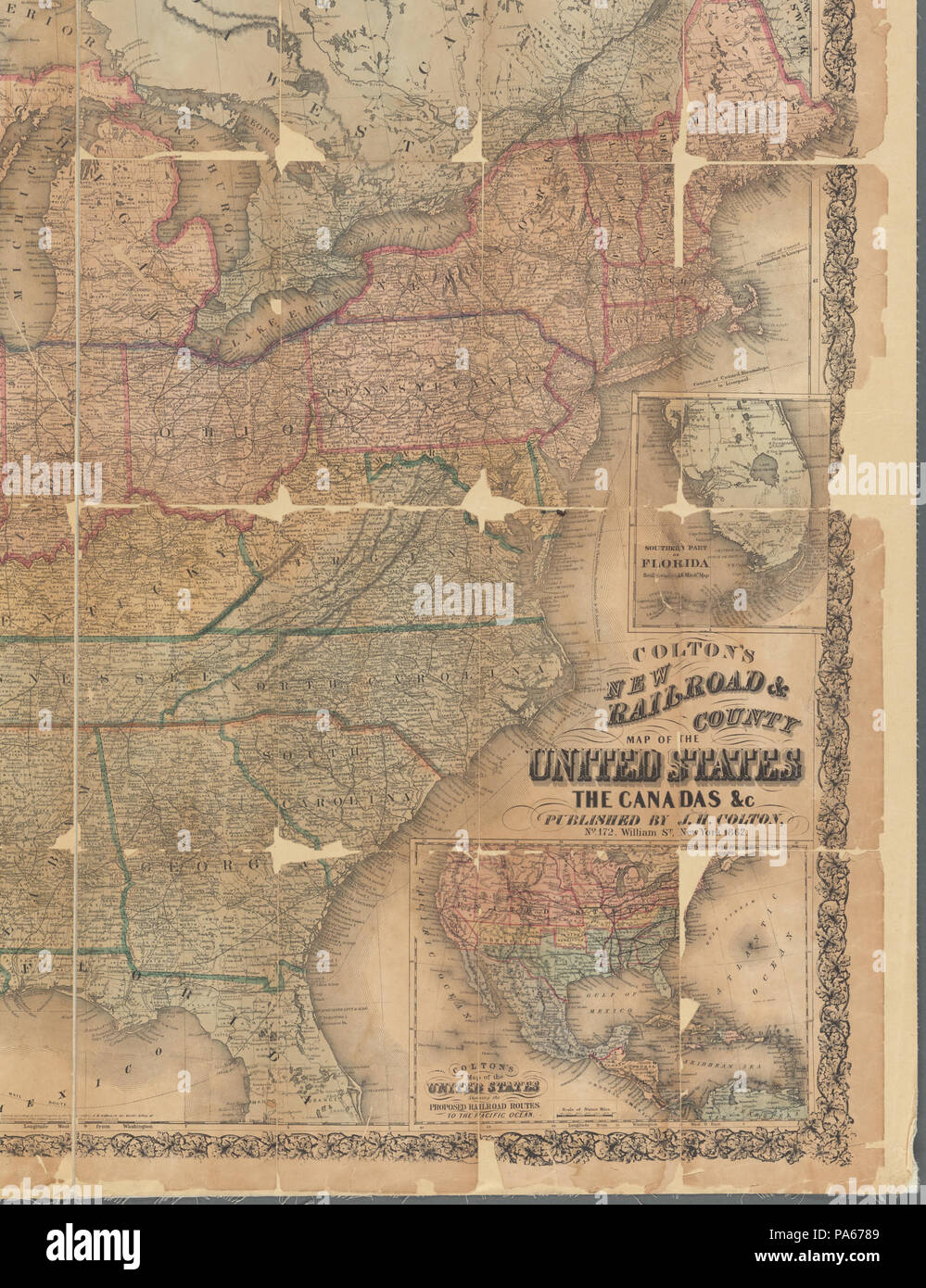 United states map 1800s hi-res stock photography and images - Alamy