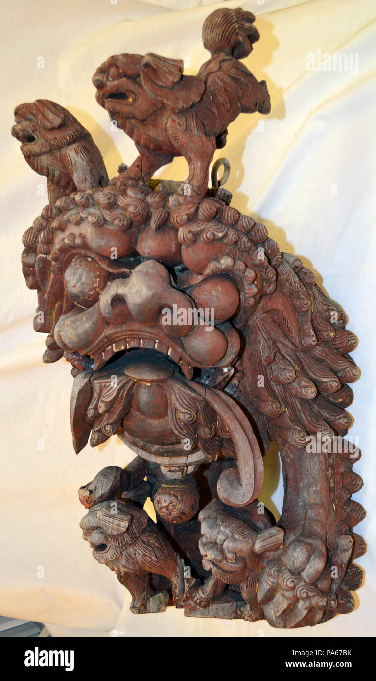 284 Carved Wooden Shi Statue from the Chinese Pavilion at the 1904 ...