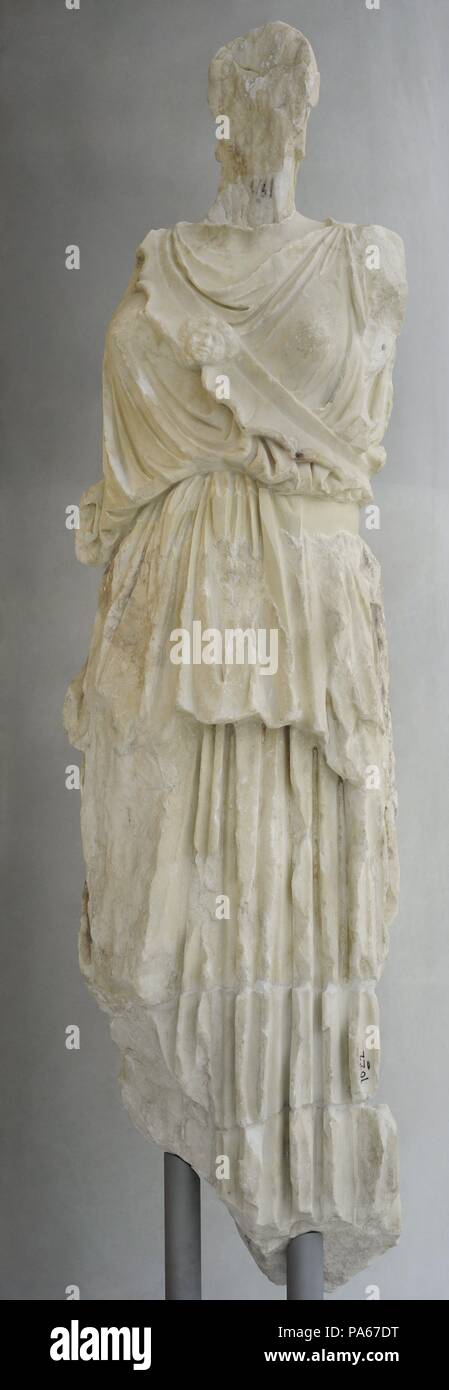 Statue of Athena. A later version of an original statue of Athena from ...
