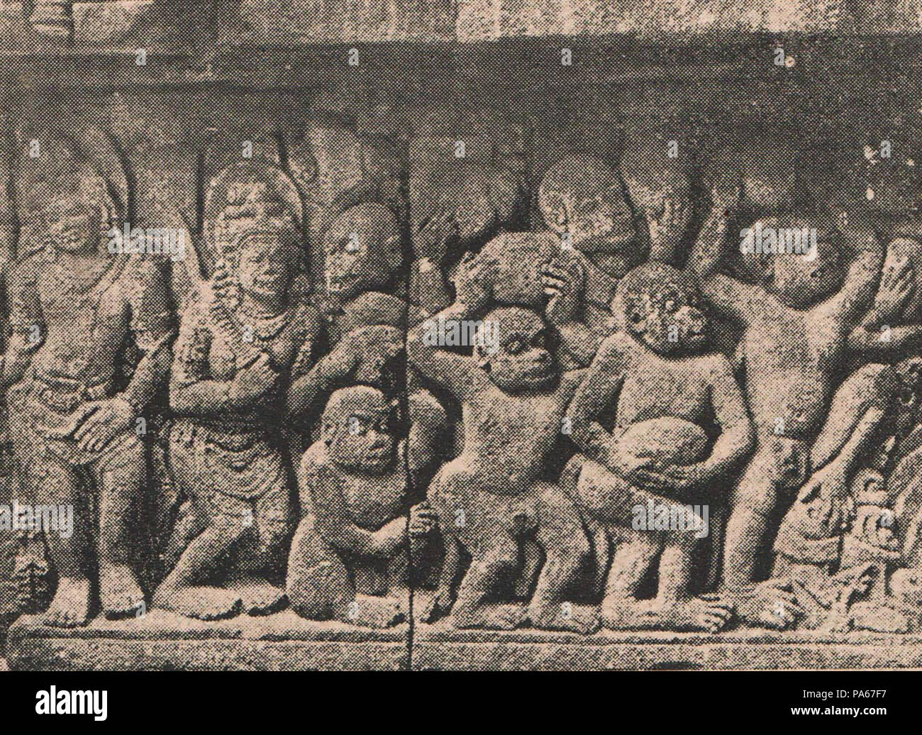 214 Relief on Prambanan - Monkey troops preparing for assault, Pentas ...
