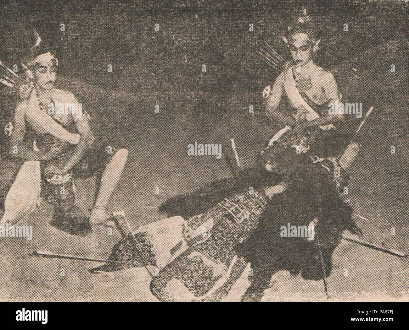 212 Ramayana Ballet - Kumbakarna dead, Pentas Ramajana, p28 Stock Photo ...