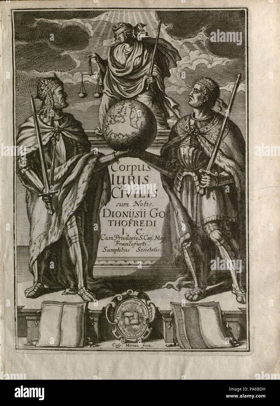 Justinianus Corpus Iuris Civilis (Body of Civil Law). Frontispiece ...