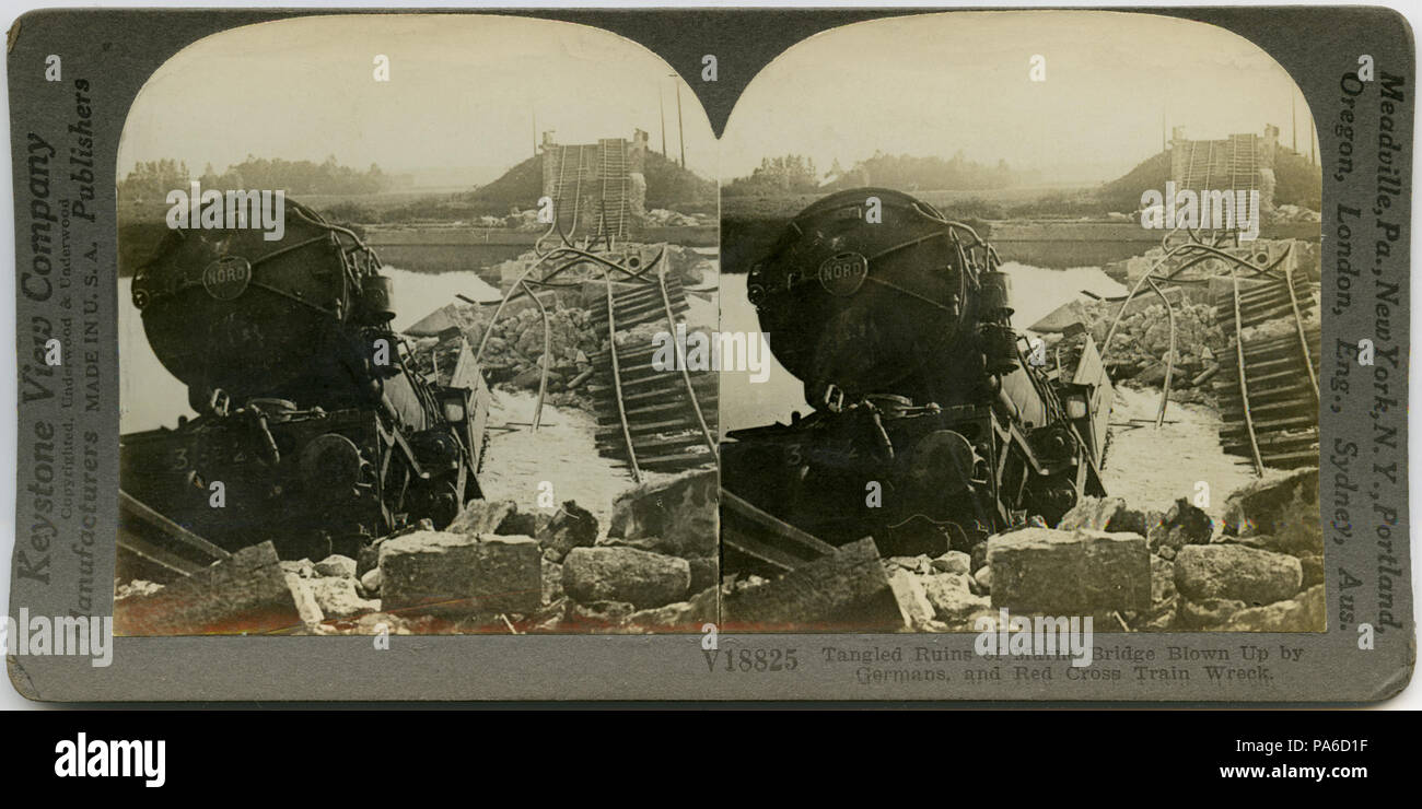 Bridge blown up hi-res stock photography and images - Alamy