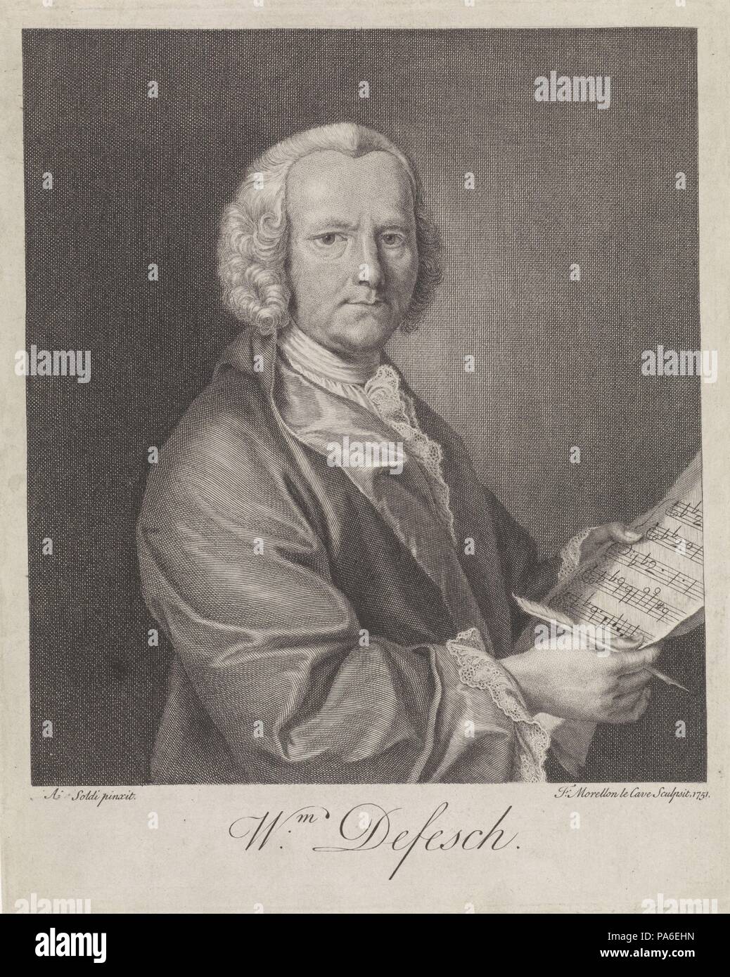 Portrait of the composer Willem de Fesch (1687-1761). Museum: PRIVATE ...