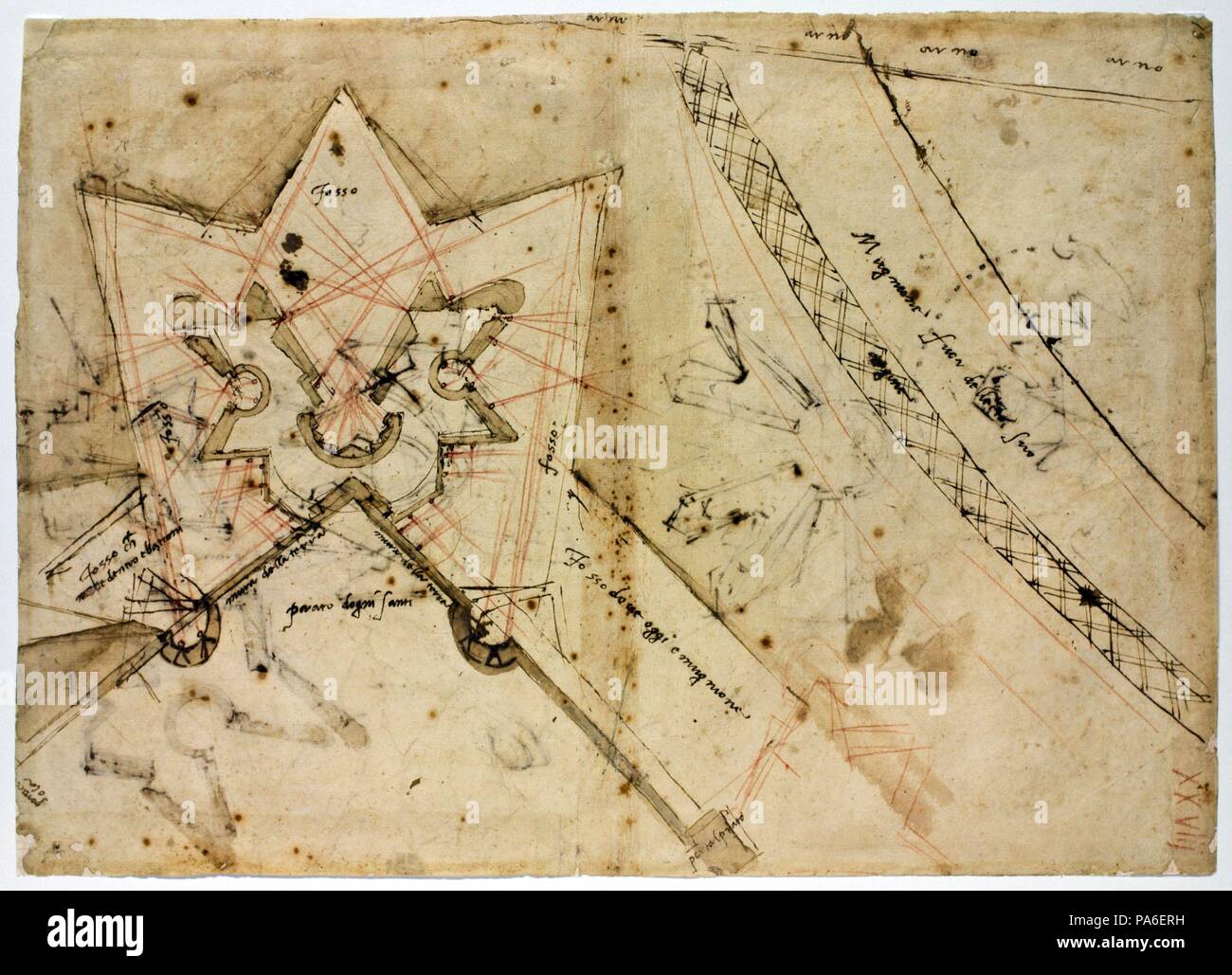 Study for the fortifications of Porta al Prato di Ognissanti in ...