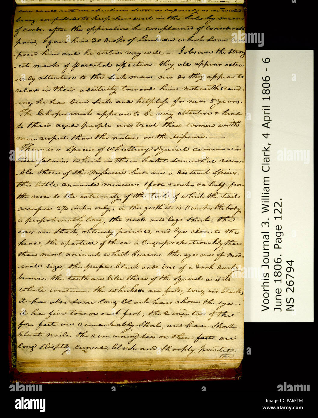 319 Clark Family Collection- Volume 3. Voorhis Journal No. 3, page 122 ...