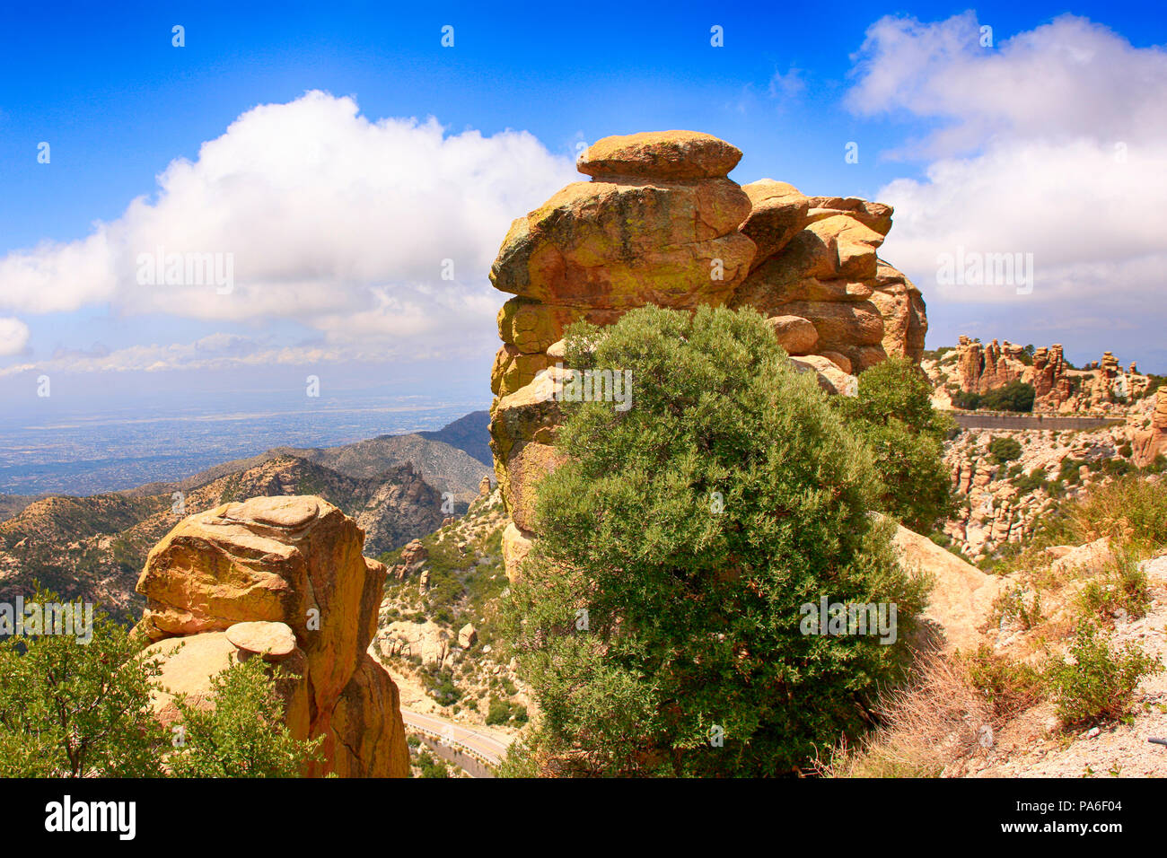 Hoodoo rock formations in the Mount Lemmon mountains of Arizona Stock ...