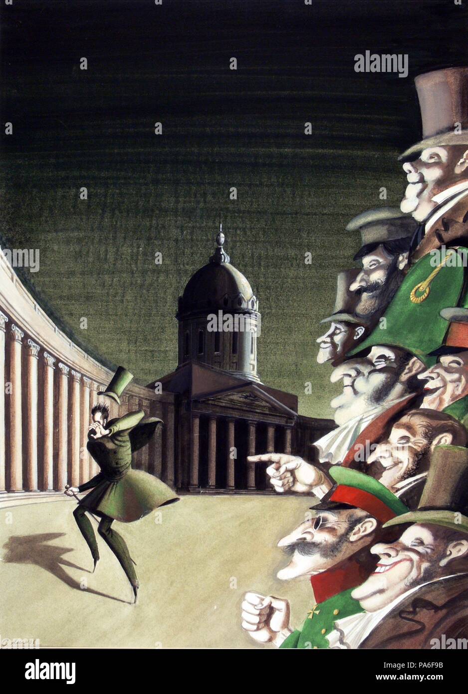 Illustration for the short story The Nose by N. Gogol. Museum: State ...