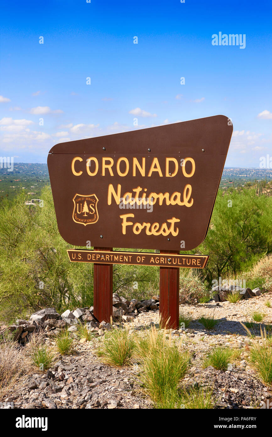 Sign coronado national forest hi-res stock photography and images - Alamy