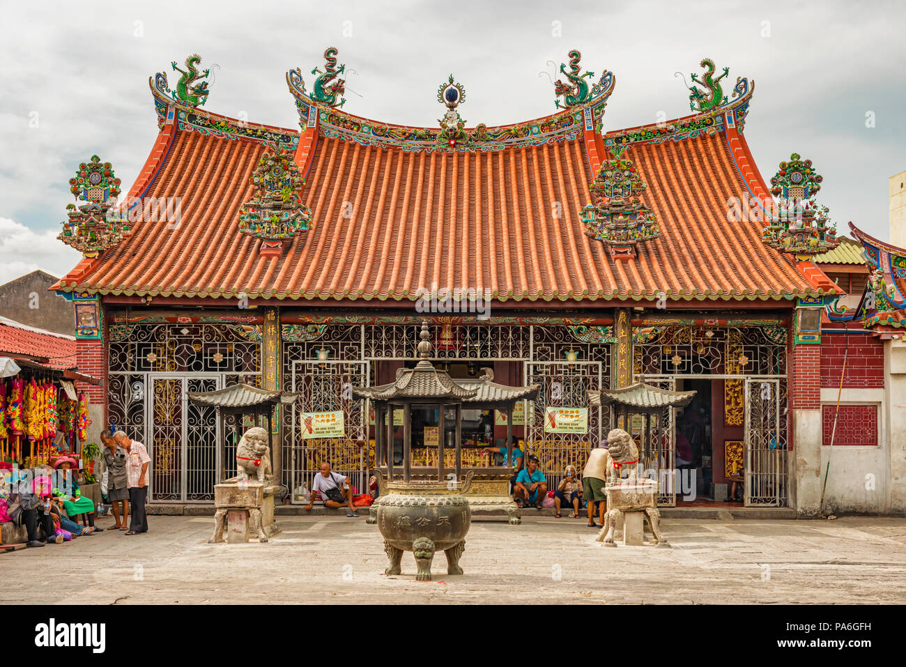 Penang, Malaysia – Dec 8, 2017: People at the entrance to Goddess of ...
