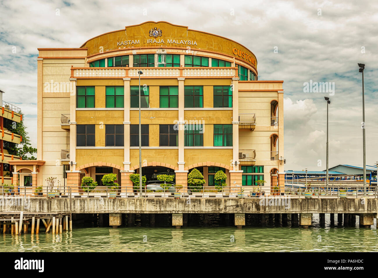 George Town, Penang, Malaysia - Dec 9, 2017: Facade of the customs ...