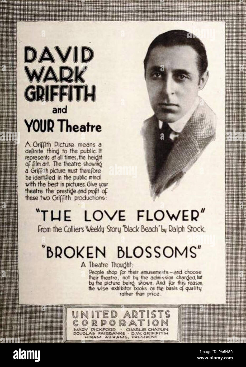 David Wark Griffith High Resolution Stock Photography and Images - Alamy