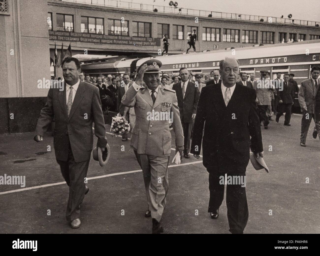 Josip Broz Tito during his state visit to Kiev, June 1956. Museum ...