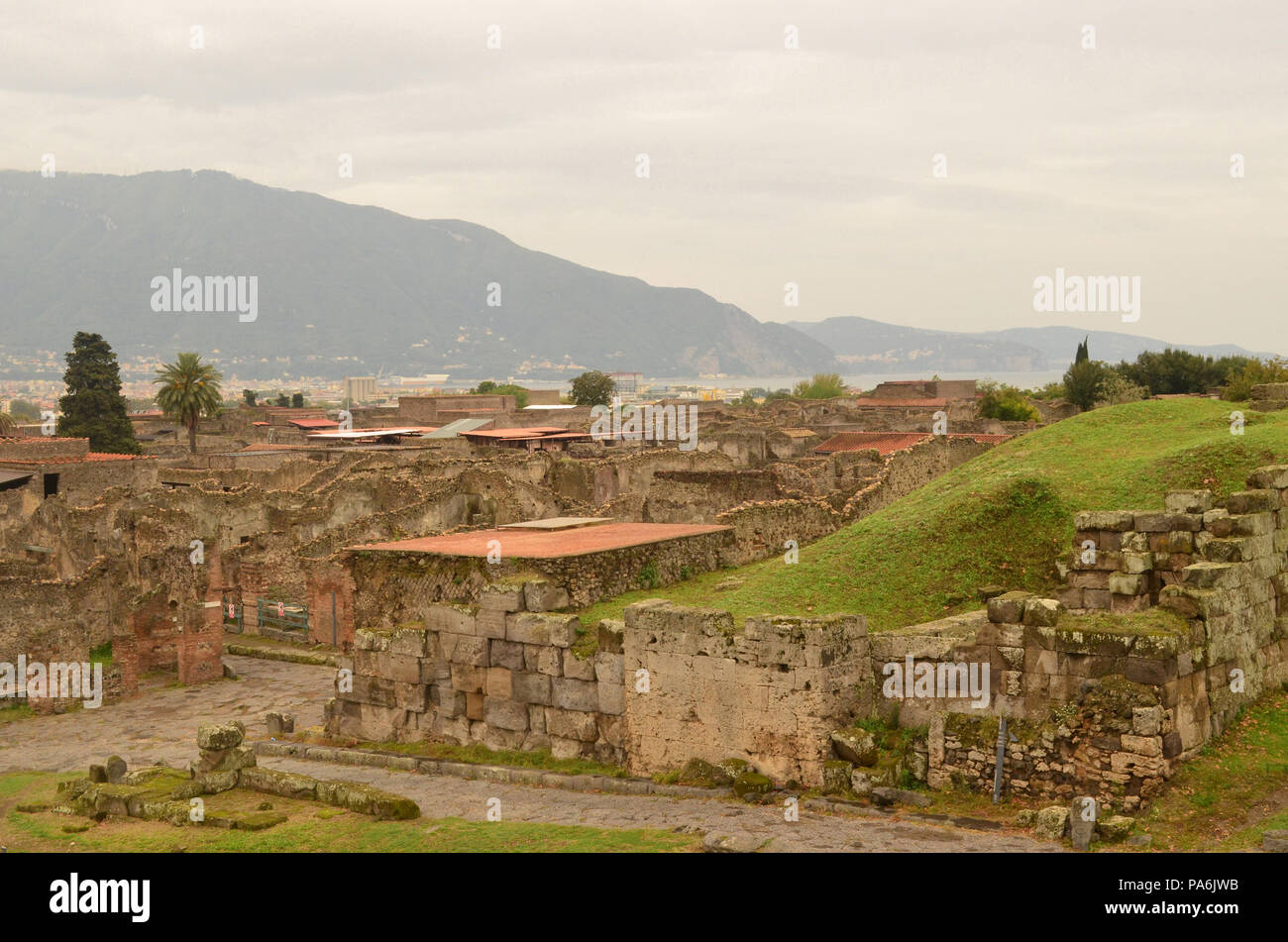 Pompeii frozen in time with excavated ruins in Italy Stock Photo - Alamy