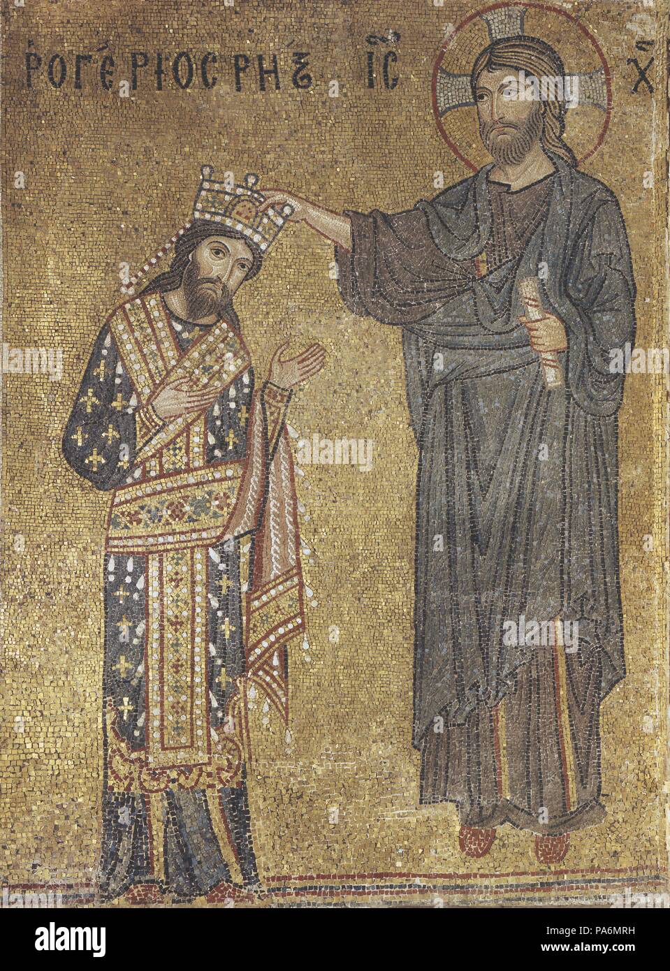 Christ crowning king Roger II of Sicily. Museum: Santa Maria dell ...
