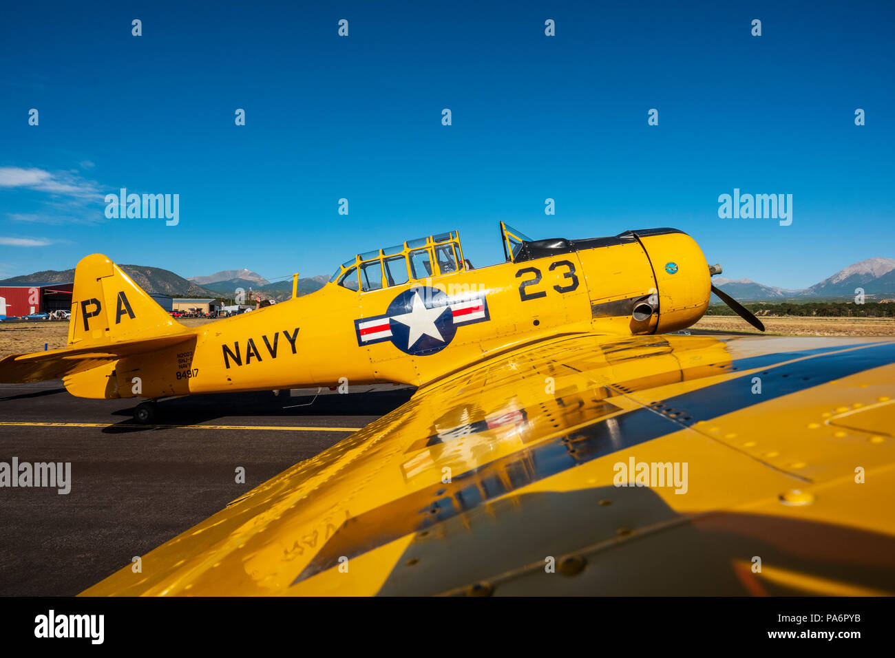 North American Aviation T-6 Texan; SNJ-5; Harriett Alexander Field; air ...