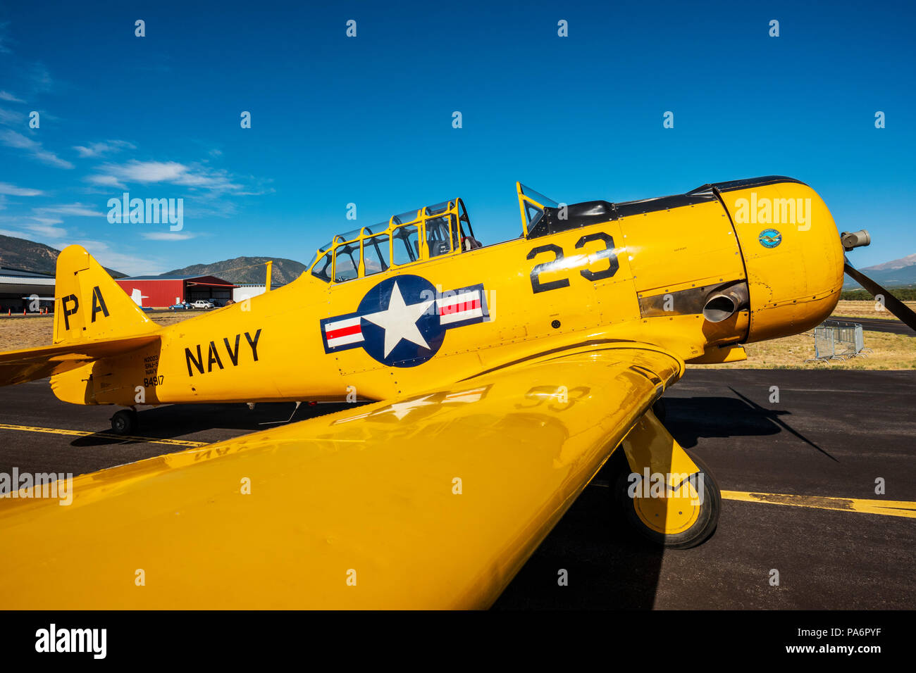 North American Aviation T-6 Texan; SNJ-5; Harriett Alexander Field; air ...