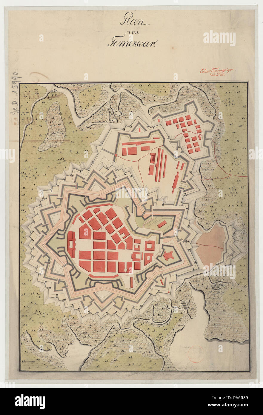 3 1775 - Planul orasului Timisoara Stock Photo - Alamy