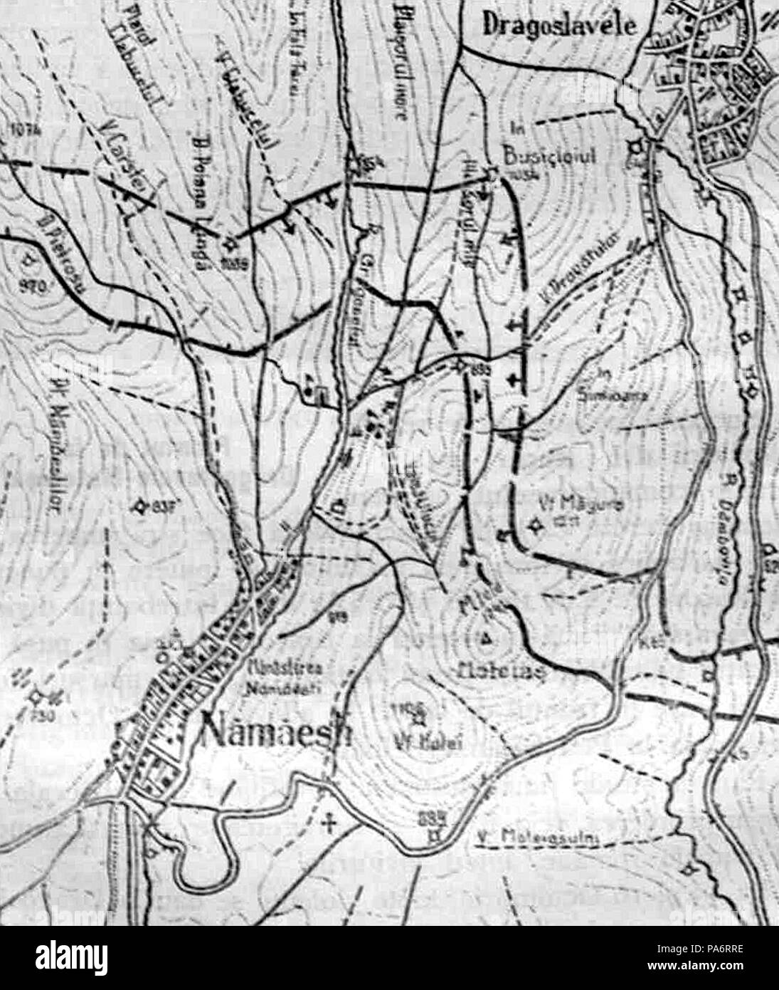 5 1929 - Harta Batalia Bran Campulung Kiritescu II 52 Stock Photo - Alamy