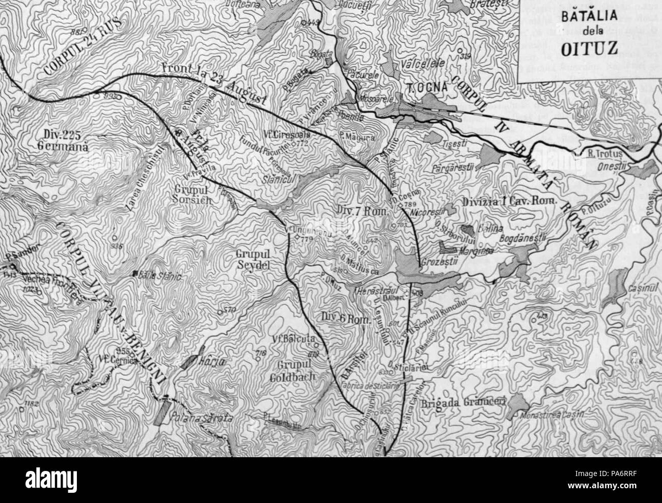 5 1929 - Harta Bataliei de la Oituz Kiritescu II 609 Stock Photo - Alamy