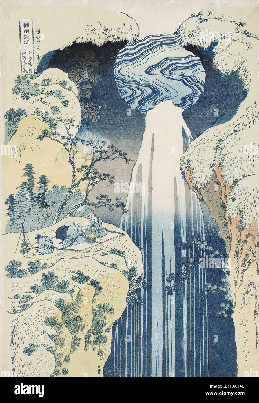 The Amida Waterfall in the Far Reaches of the Kisokaido Road (From the ...