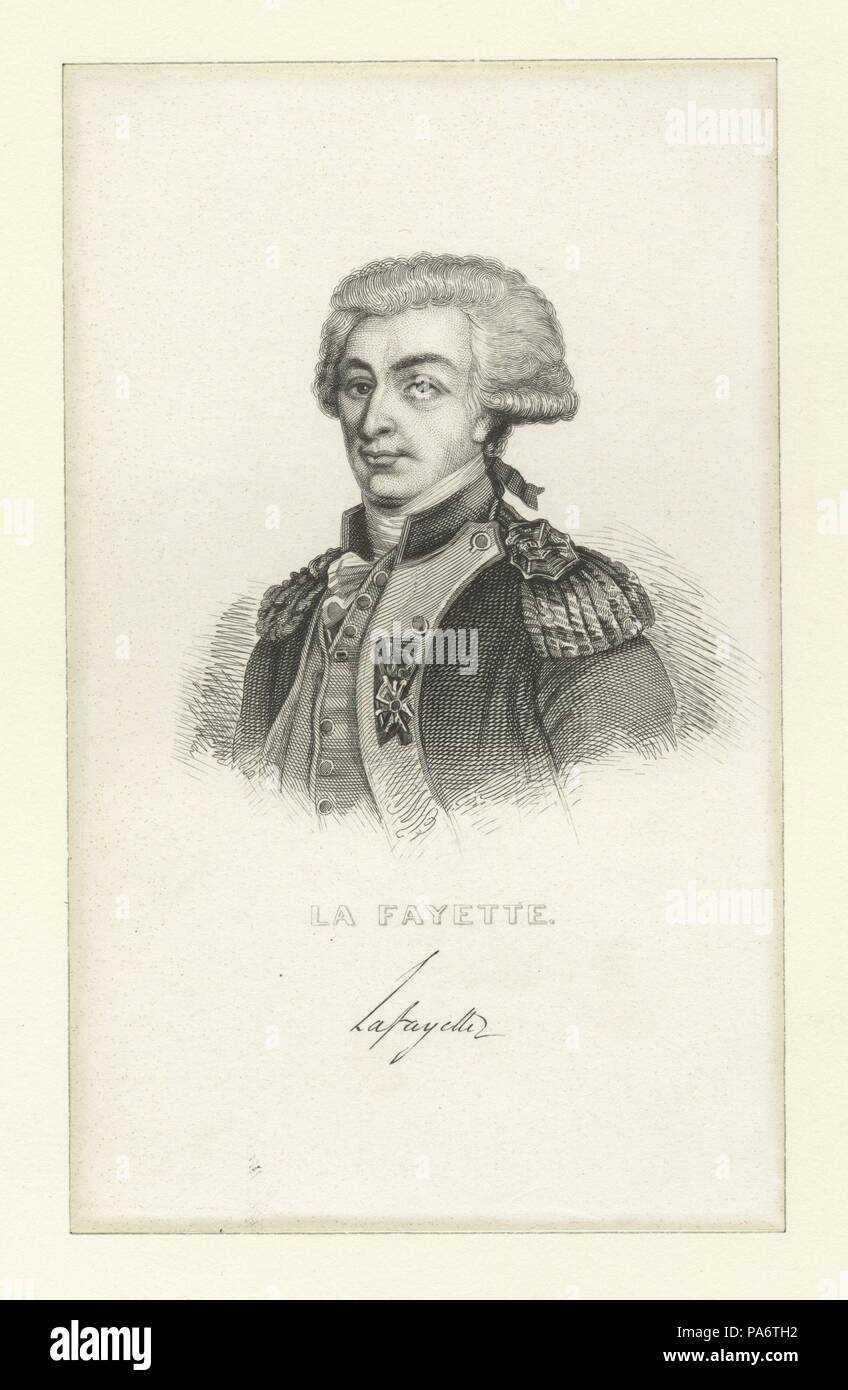 Portrait of Gilbert Motier the Marquis De La Fayette (1757-1834 ...