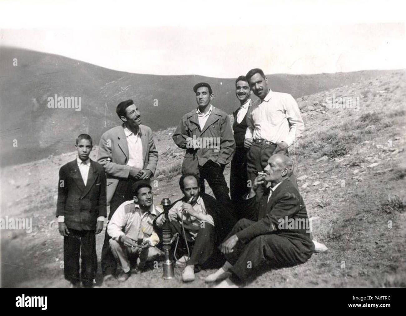 9 A group of people outdoors of Malayer, Iran - 1971 Stock Photo - Alamy