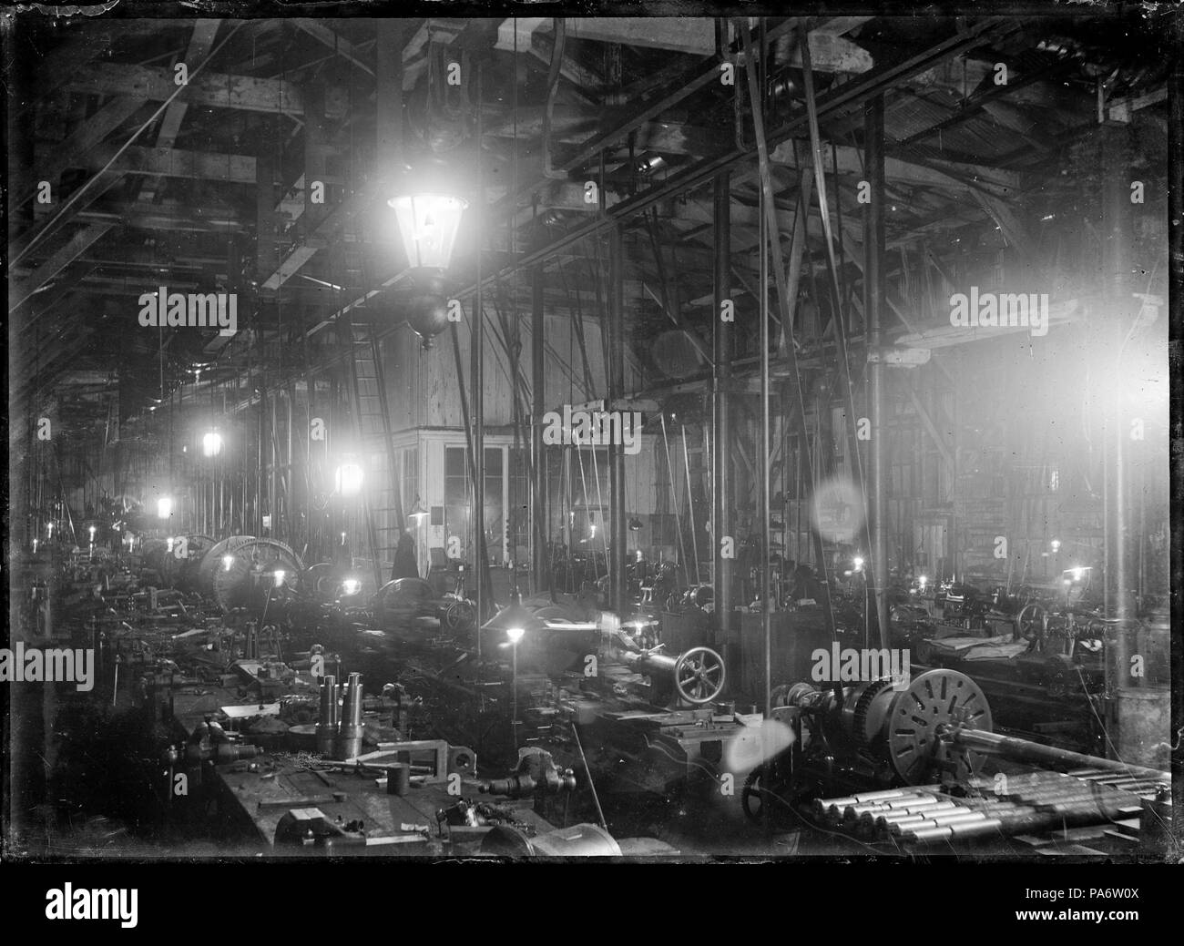 10 A railway workshop, possibly at Hutt Railway Workshops, Woburn ATLIB ...