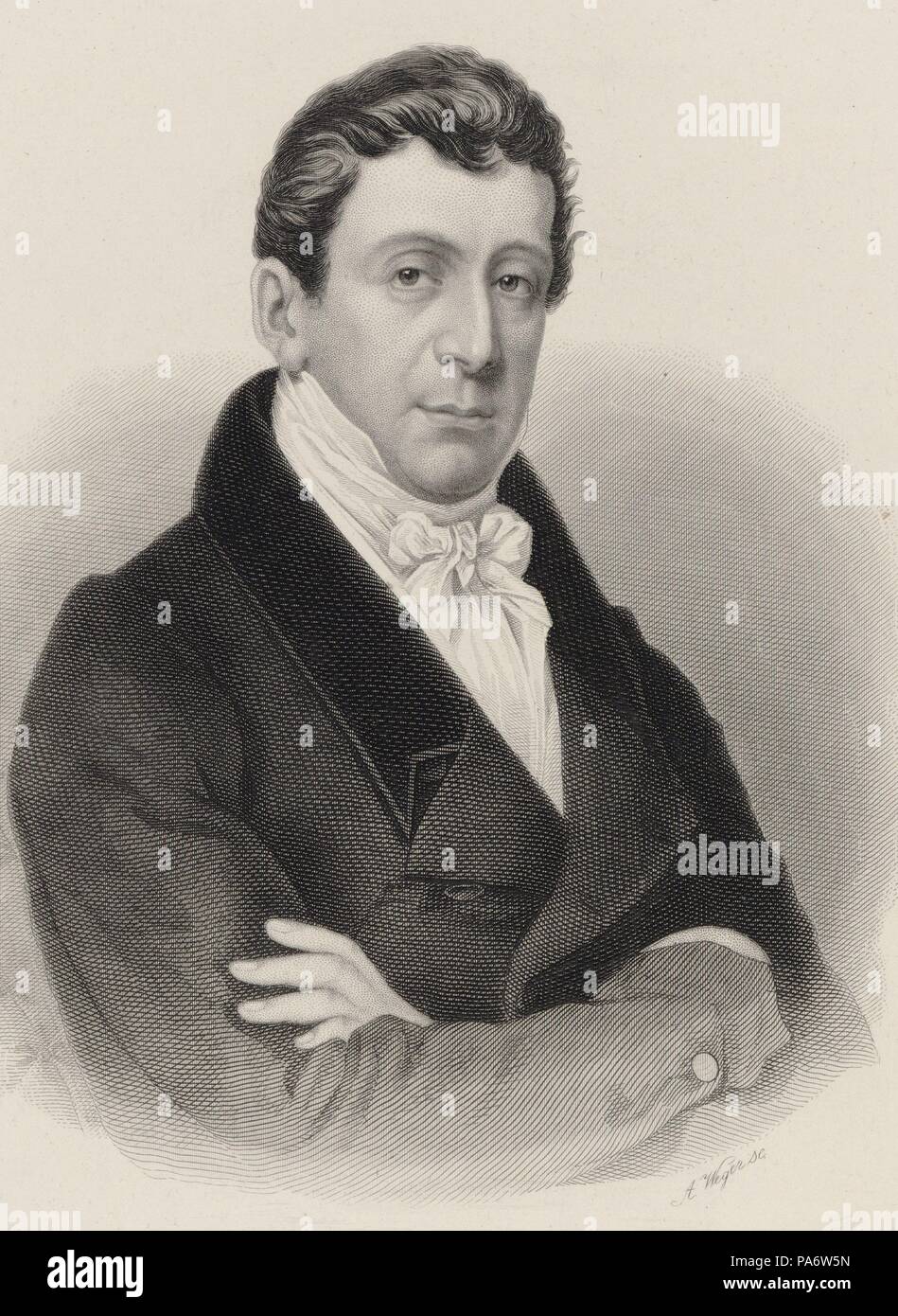 Portrait of the composer Johann Baptist Cramer (1771-1858). Museum ...