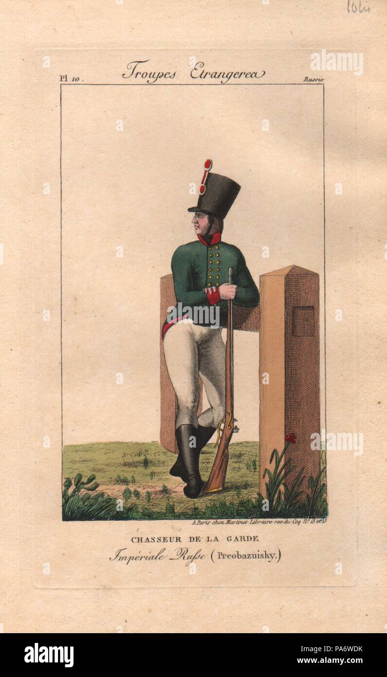 Light infantryman of the Preobrazhensky Regiment. Museum: PRIVATE ...