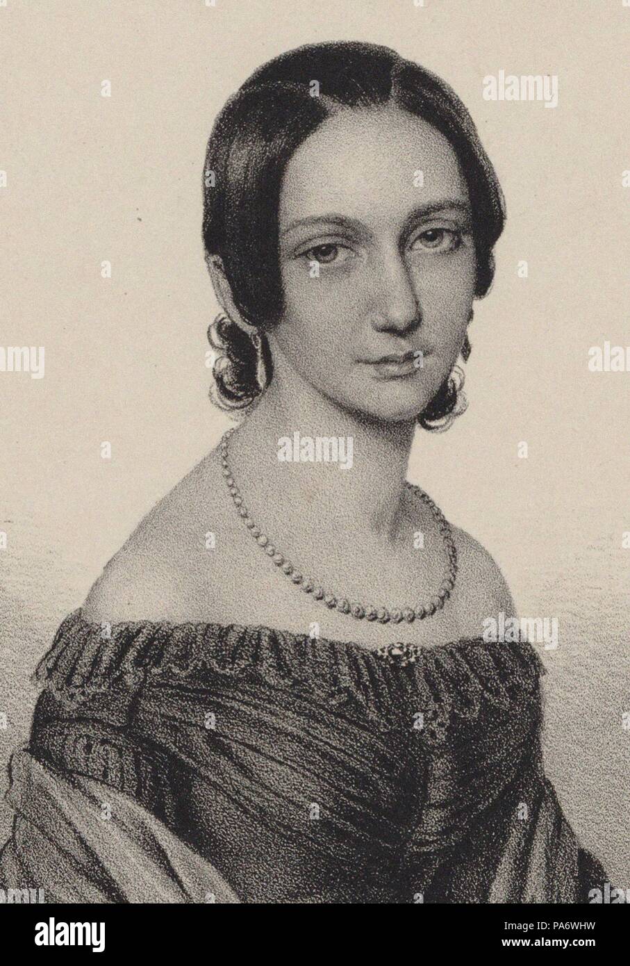 Portrait of Clara Schumann (1819-1896). Museum: PRIVATE COLLECTION Stock Photo - Alamy