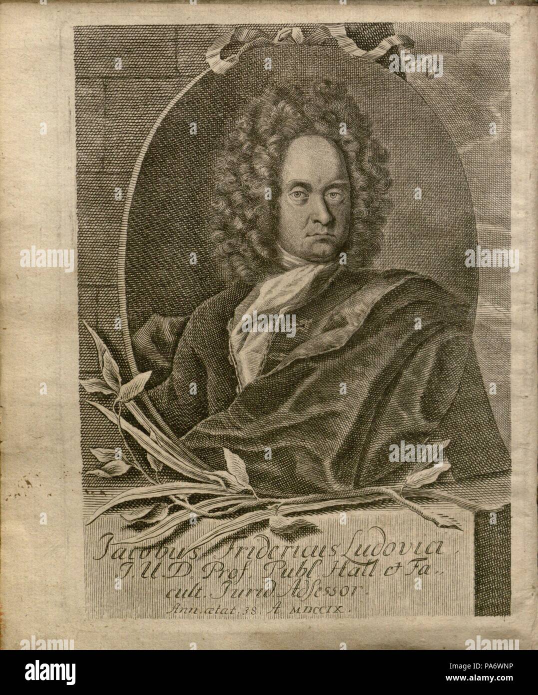 Portrait of Jakob Friedrich Ludovici (1671-1723). Museum: PRIVATE ...