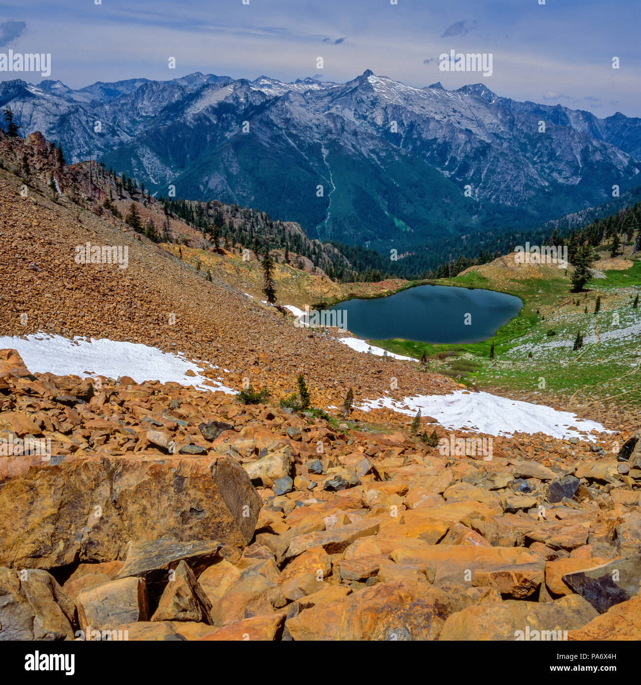 Diamond Lake, Sawtooth Peak, Trinity Alps Wilderness, Shasta-Trinity ...