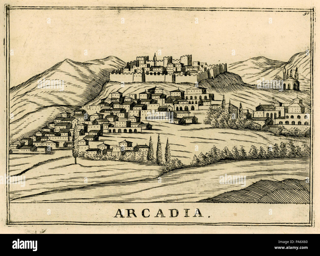 22 Arcadia - Coronelli Vincenzo - 1688 Stock Photo - Alamy