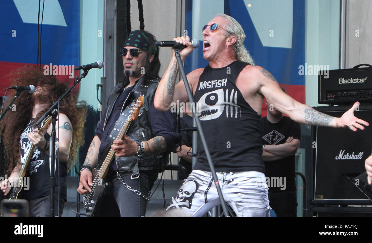 New York, NY, USA. 20th July, 2018. Dee Snider performs on Fox ...