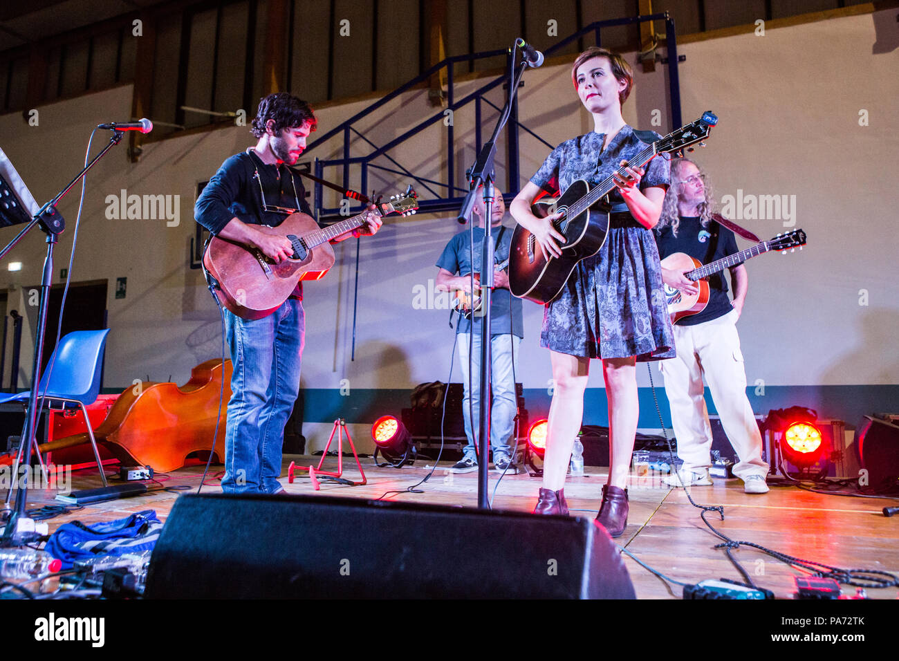 Ternate Italy. 20 July 2018. Thom Chacon, James Maddock and the singer ...