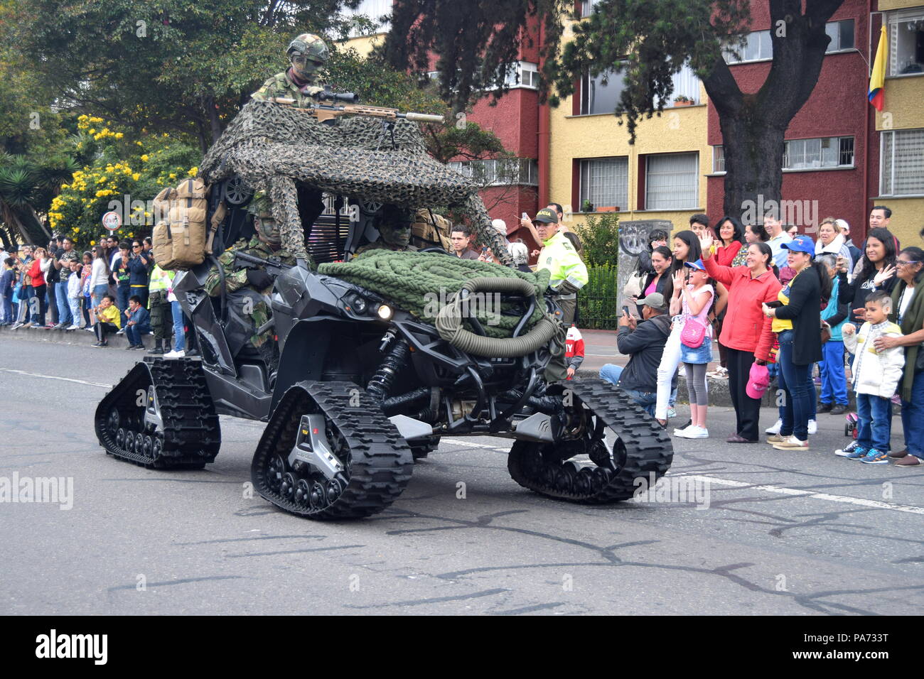 Bogota, Colombia.20 July 2018, Bogota, Colombia - Military vehicles ...