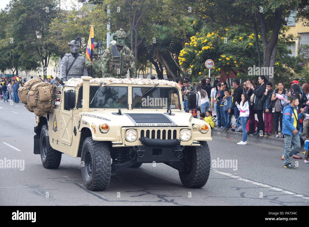 Bogota, Colombia.20 July 2018, Bogota, Colombia - Military vehicles ...