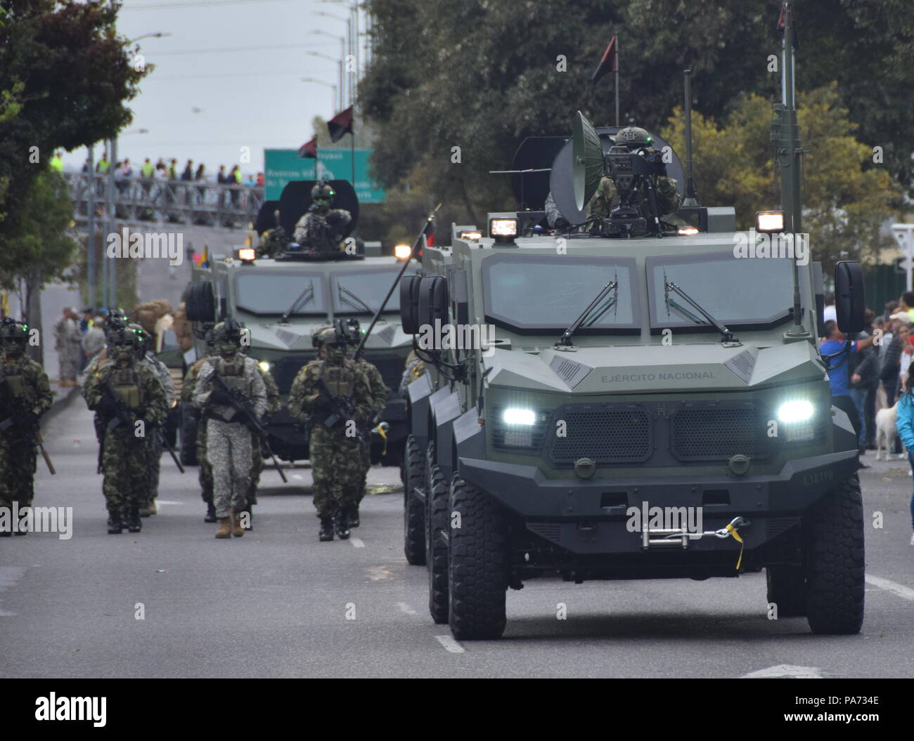 Bogota, Colombia.20 July 2018, Bogota, Colombia - Military vehicles ...