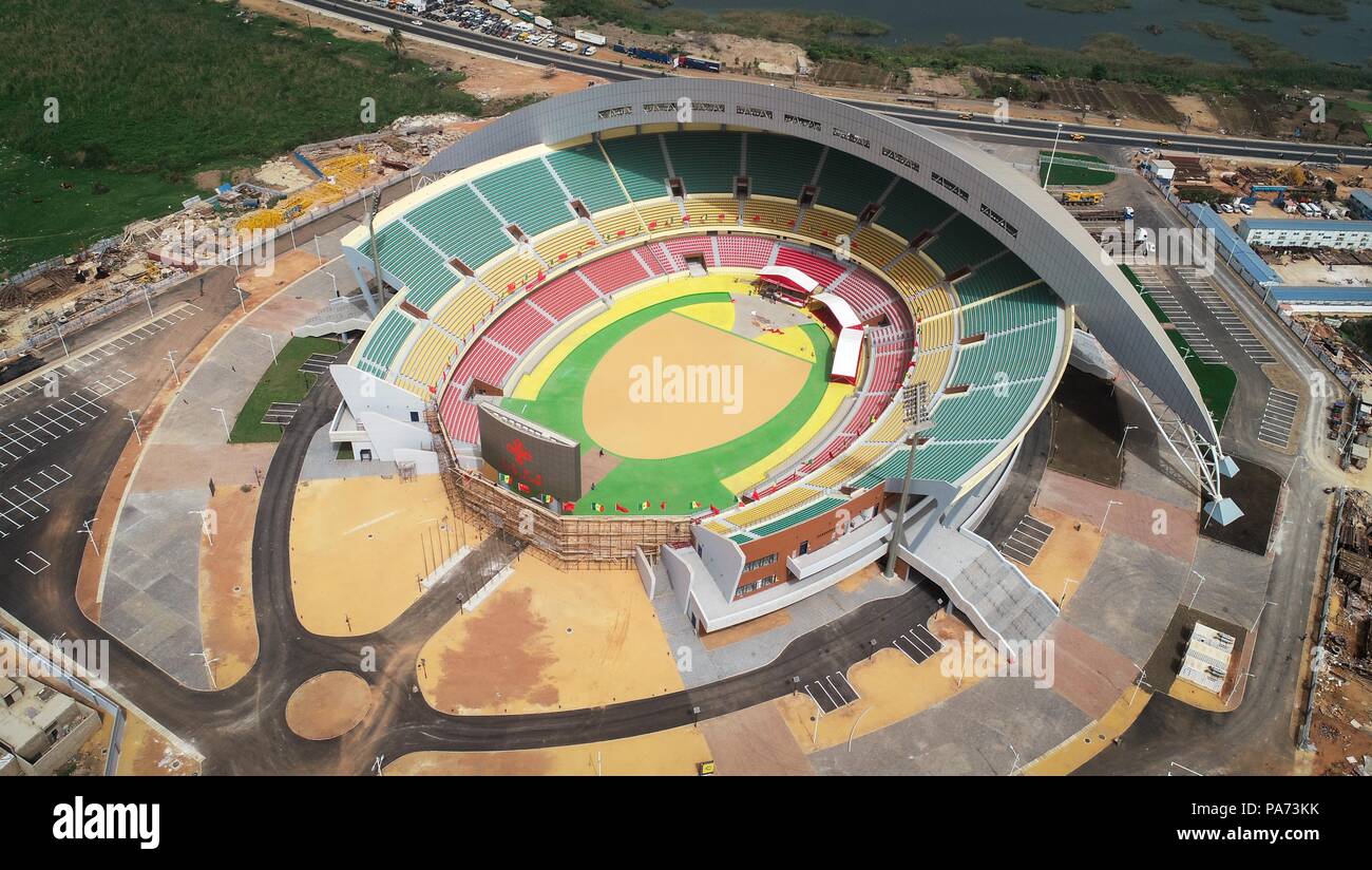 Dakar. 18th July, 2018. Aerial photo taken on July 18, 2018 shows the ...