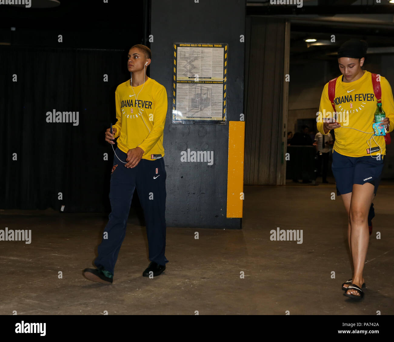 Indiana Fever forward Candice Dupree #4 and forward Natalie Achonwa #11 ...