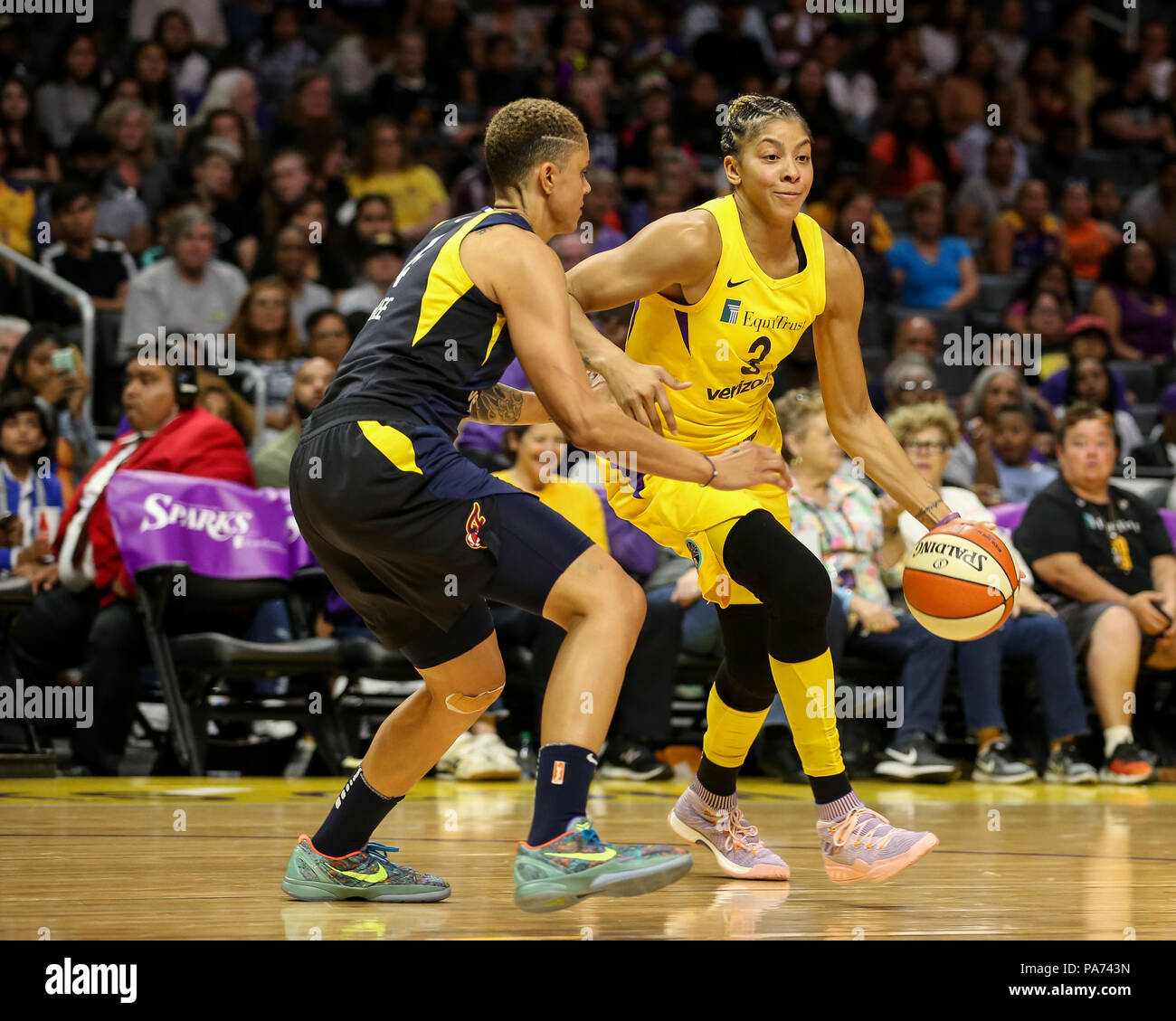 Los Angeles Sparks forward Candace Parker #3 during the Indiana Fever ...