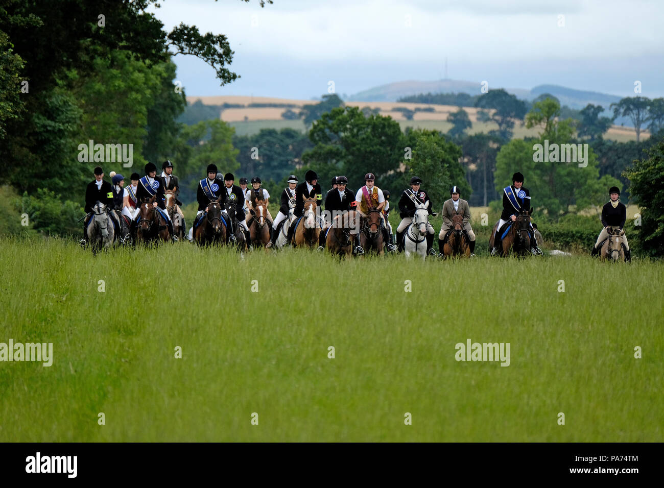 KELSO, SCOTLAND - July 21: Kelso Civic Week - Yetholm Rideout; The ...