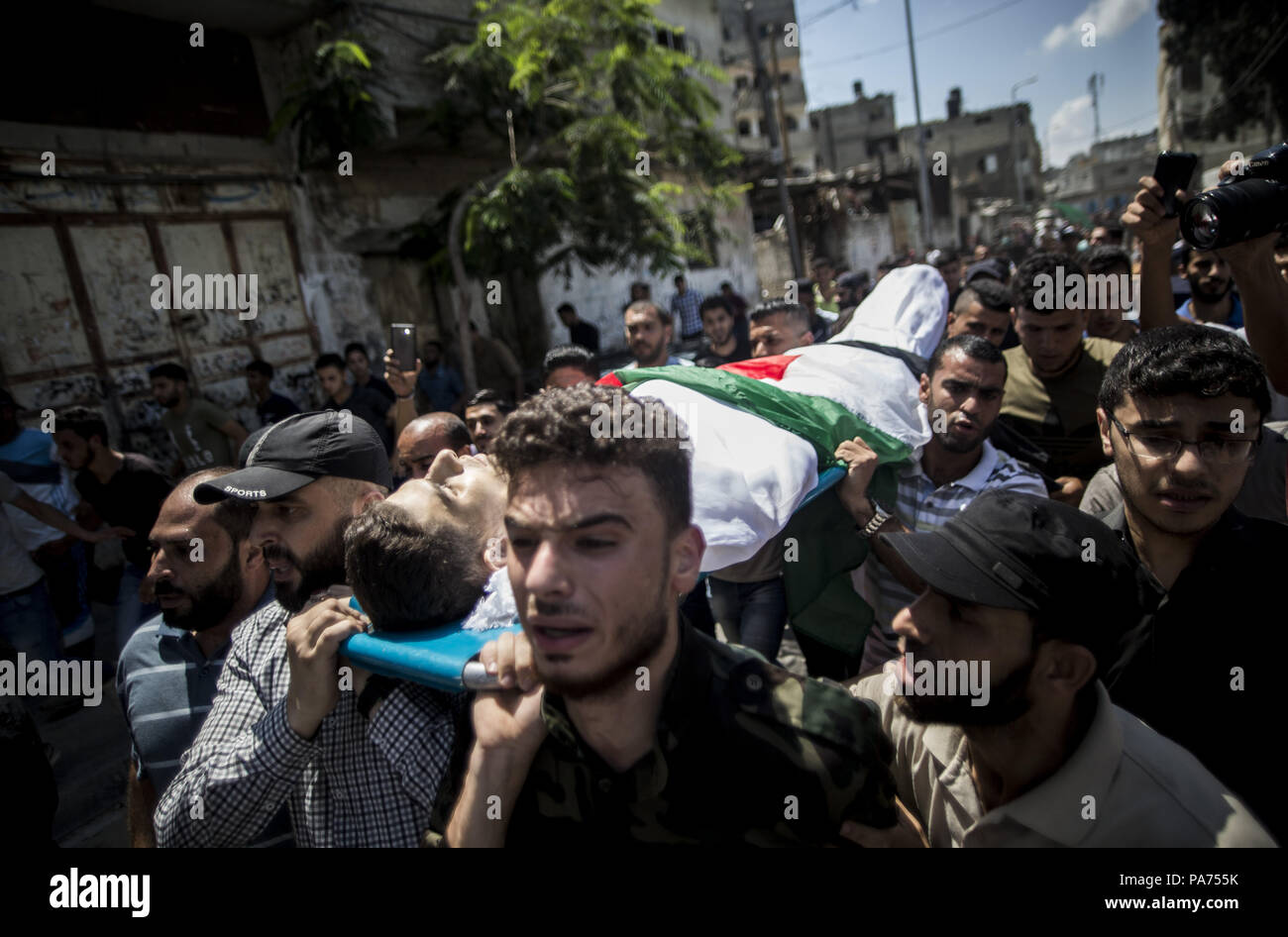 Gaza City, The Gaza Strip, Palestine. 21st July, 2018. Palestinian ...