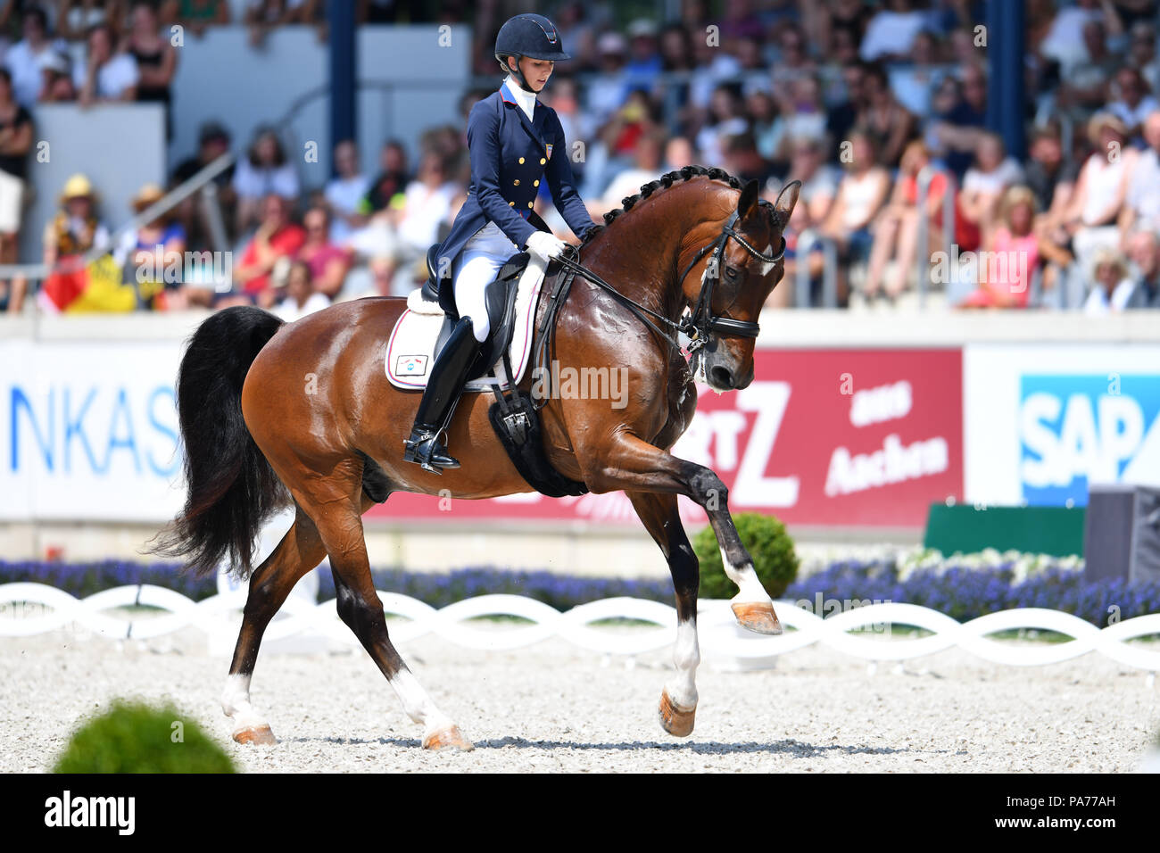 Aachen, Germany. 21st July, 2018. CHIO, Equestrian, dressage. American ...