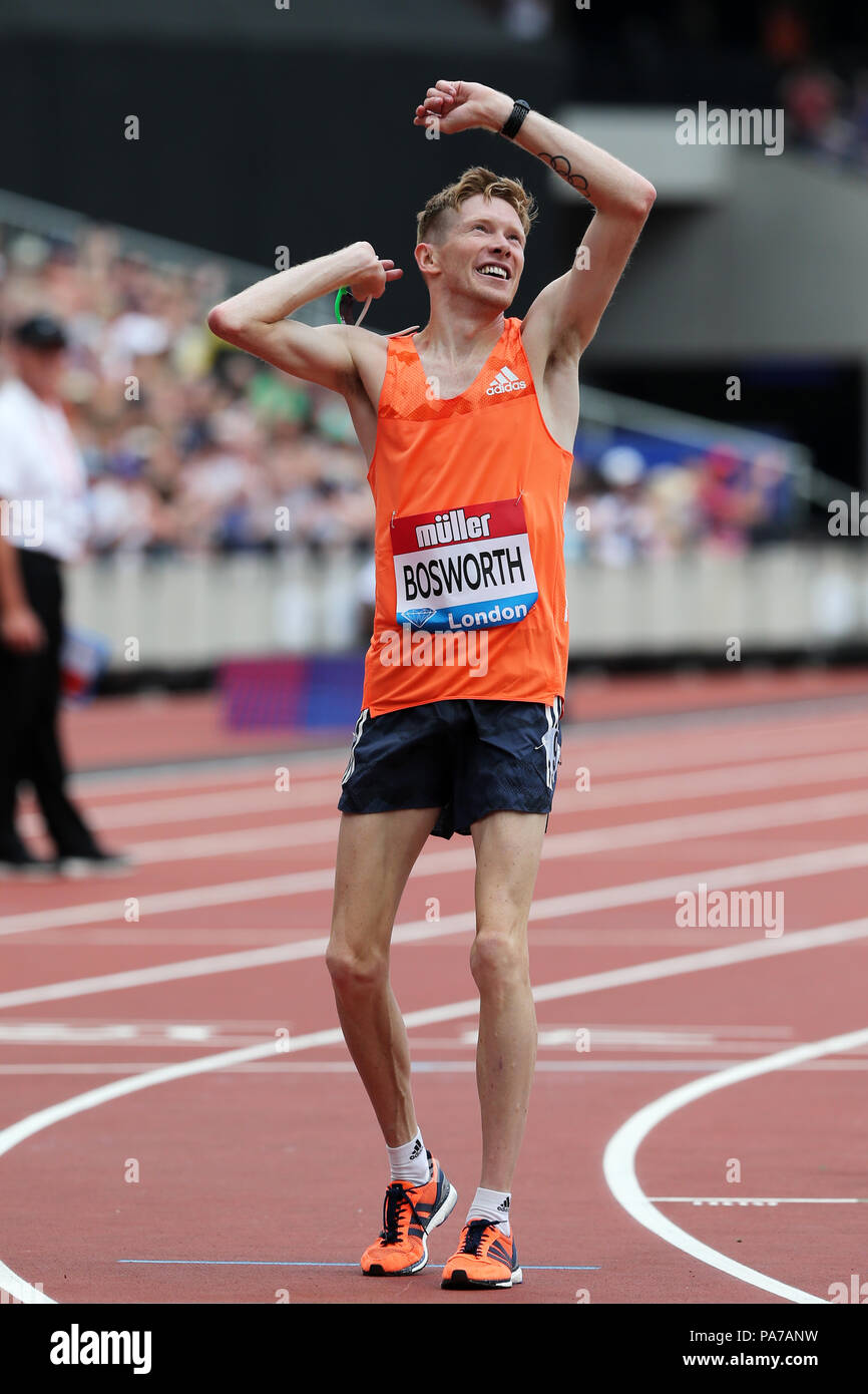 London, UK. 21st July 18. Tom BOSWORTH setting a new world record in ...
