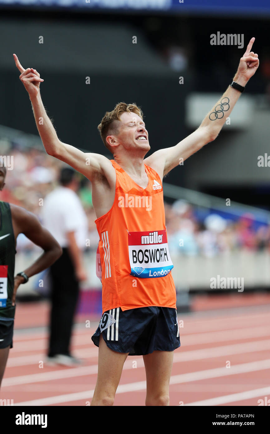 London, UK. 21st July 18. Tom BOSWORTH setting a new world record in ...
