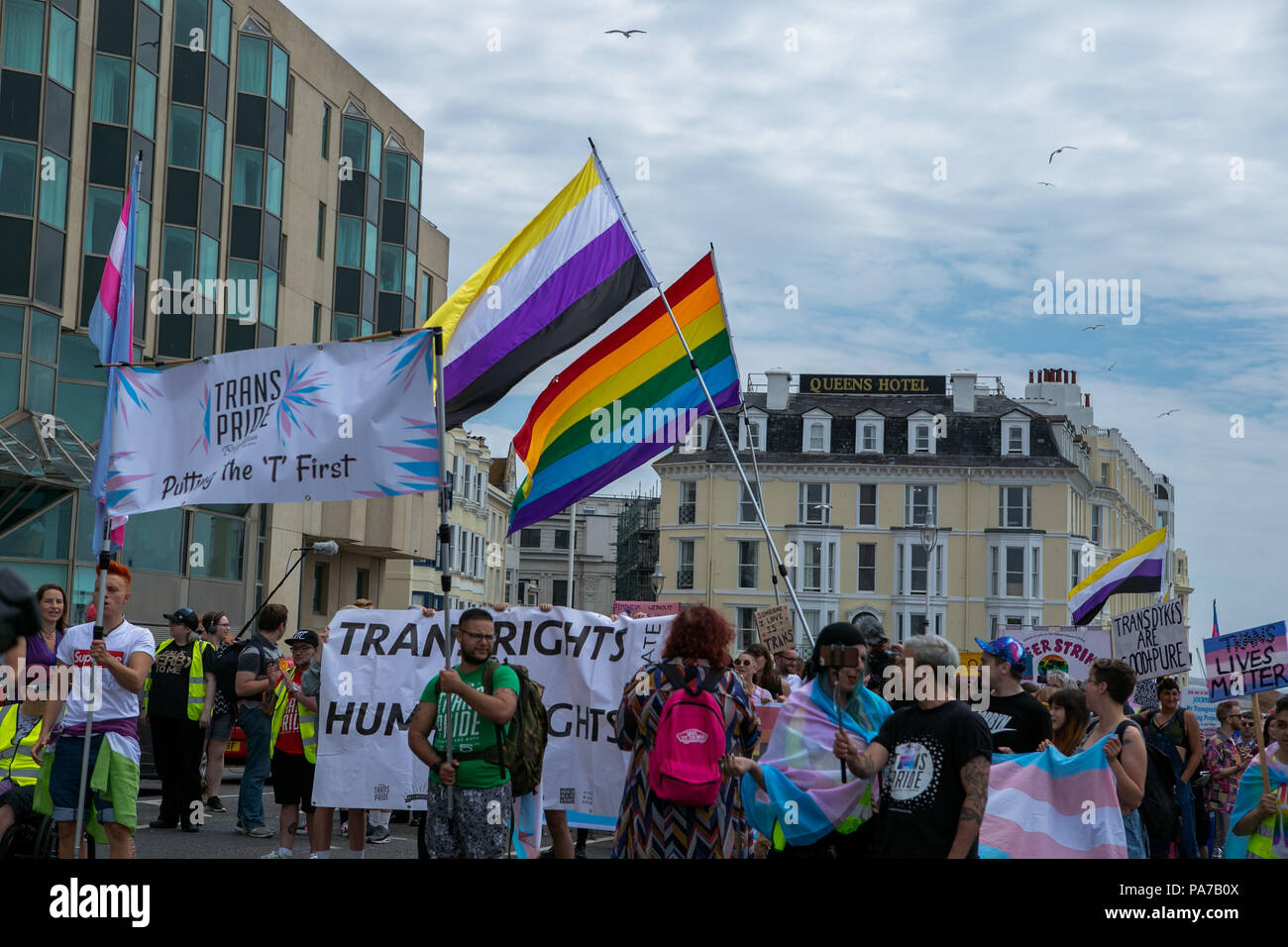 Brighton pride flags hi-res stock photography and images - Alamy