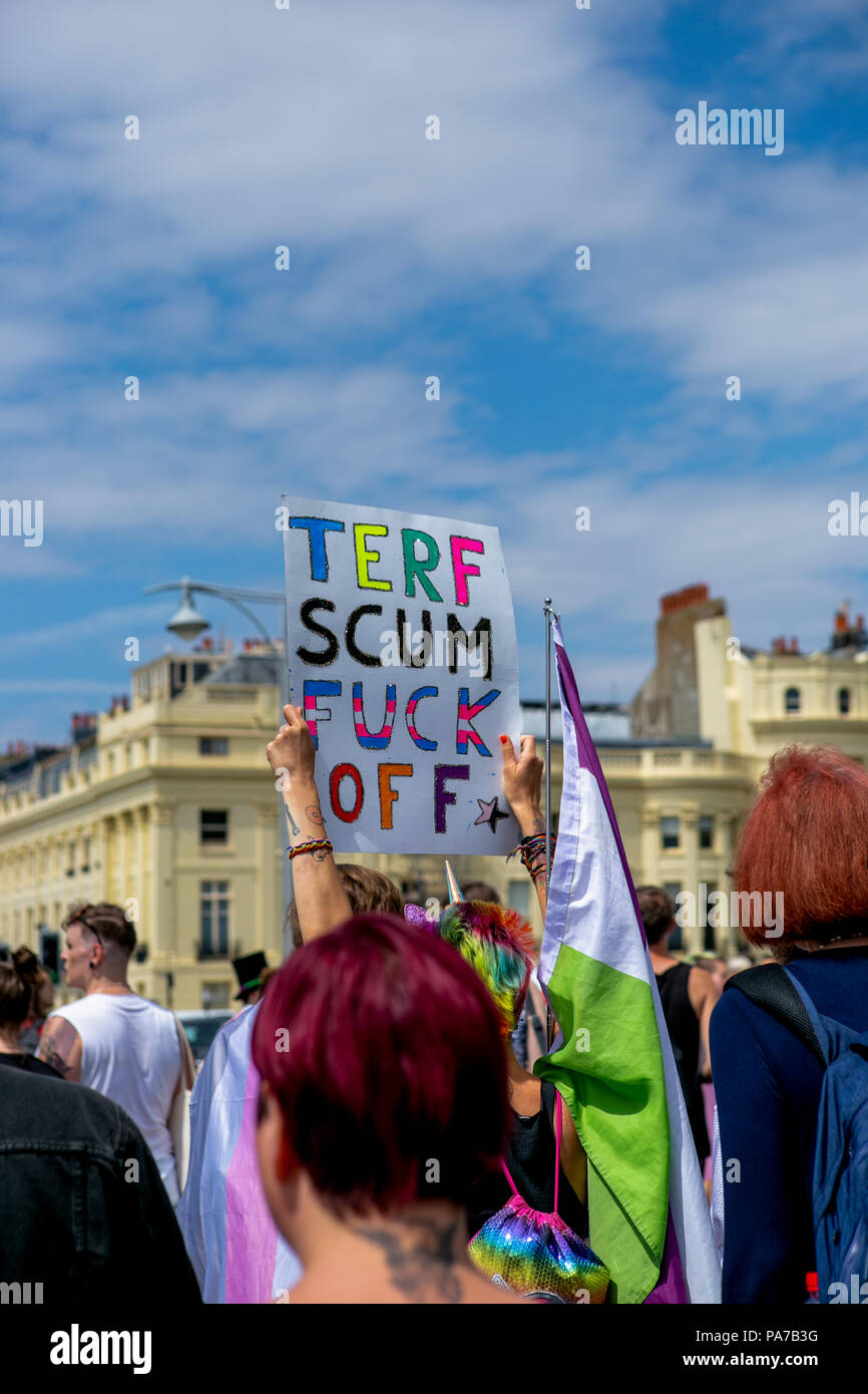 Brighton pride flags hi-res stock photography and images - Alamy