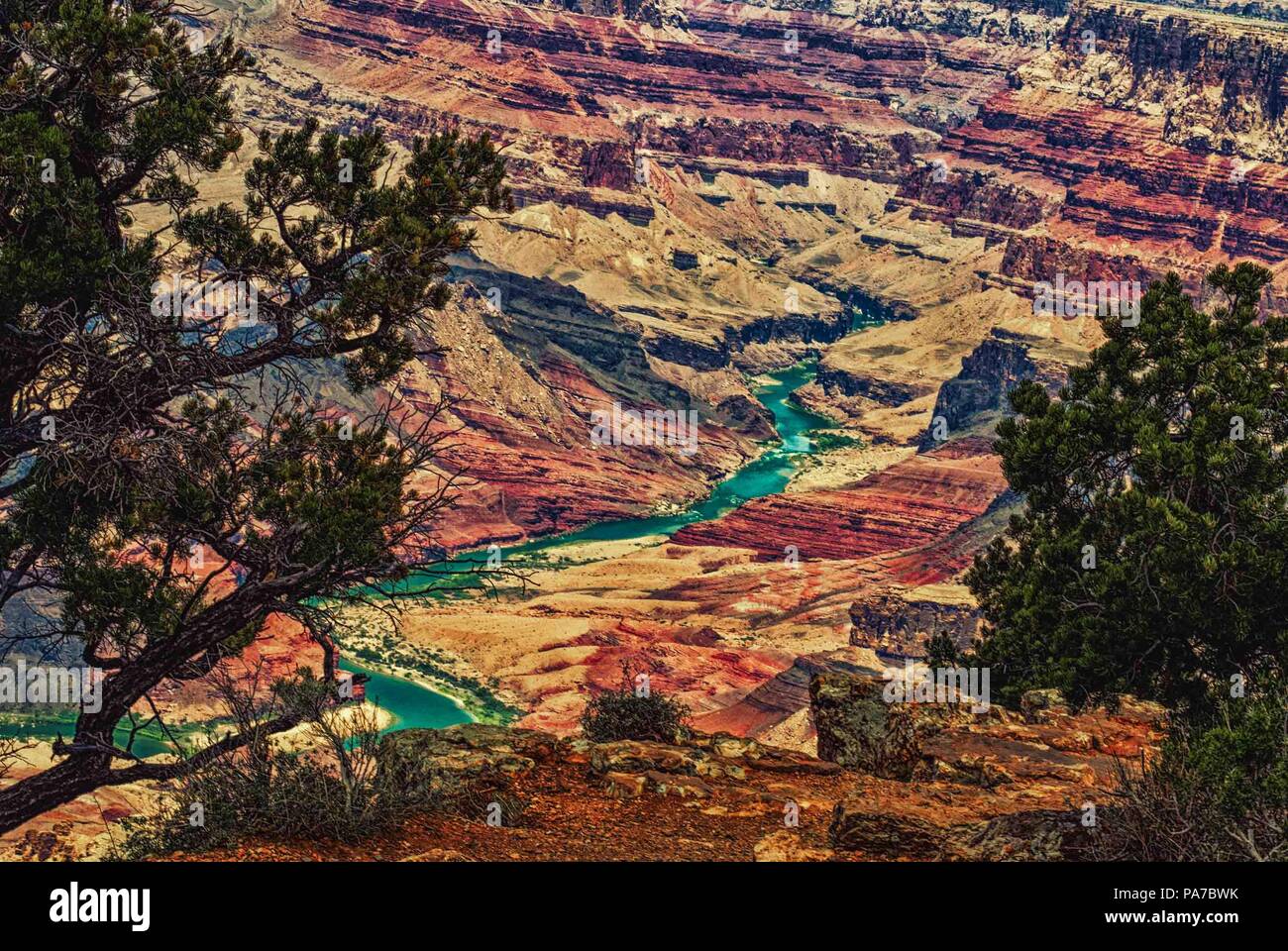 Arizona, USA. 30th May, 2018. The Colorado River flowing through the ...
